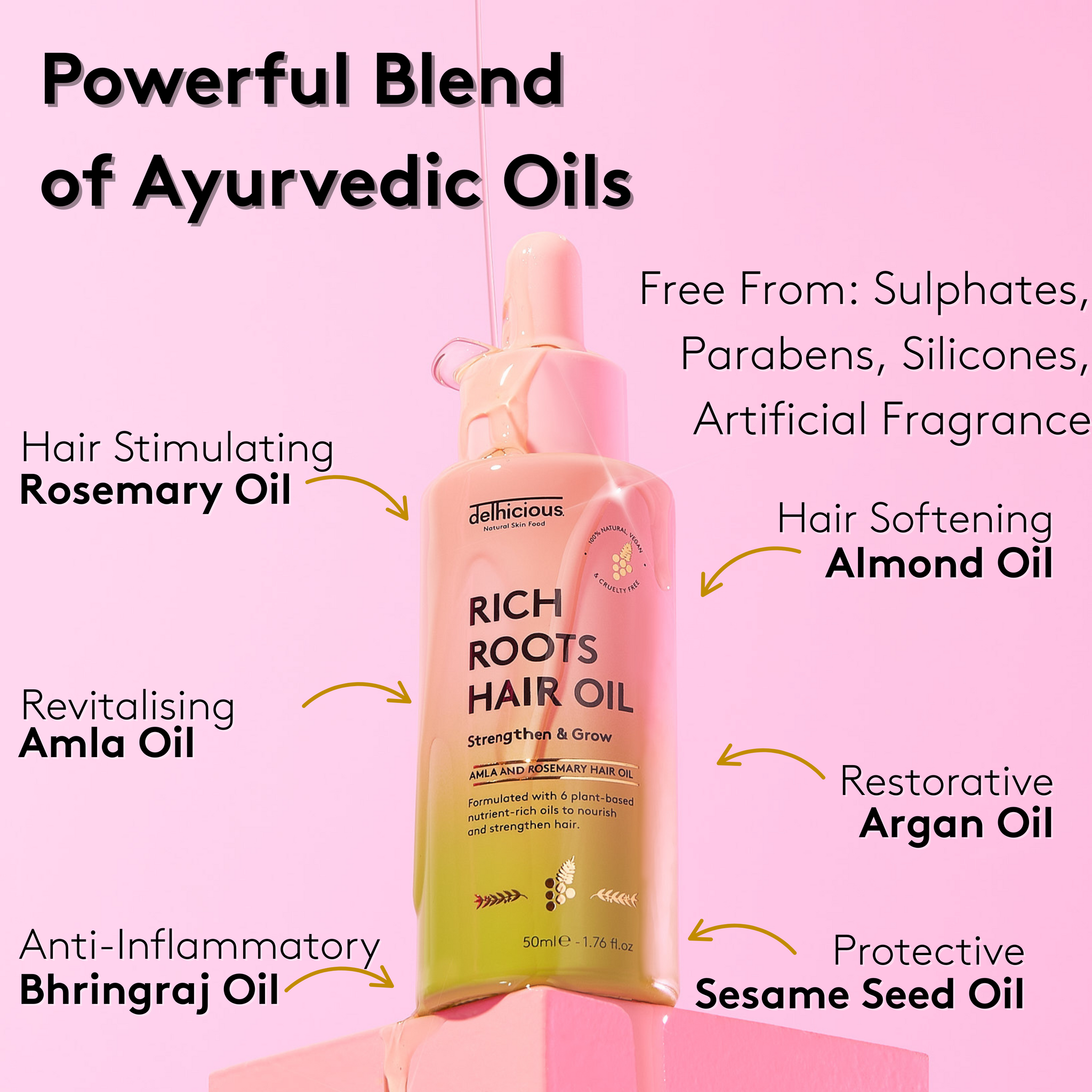 Rich Roots - Hair & Scalp Oil | Natural Haircare | Delhicious